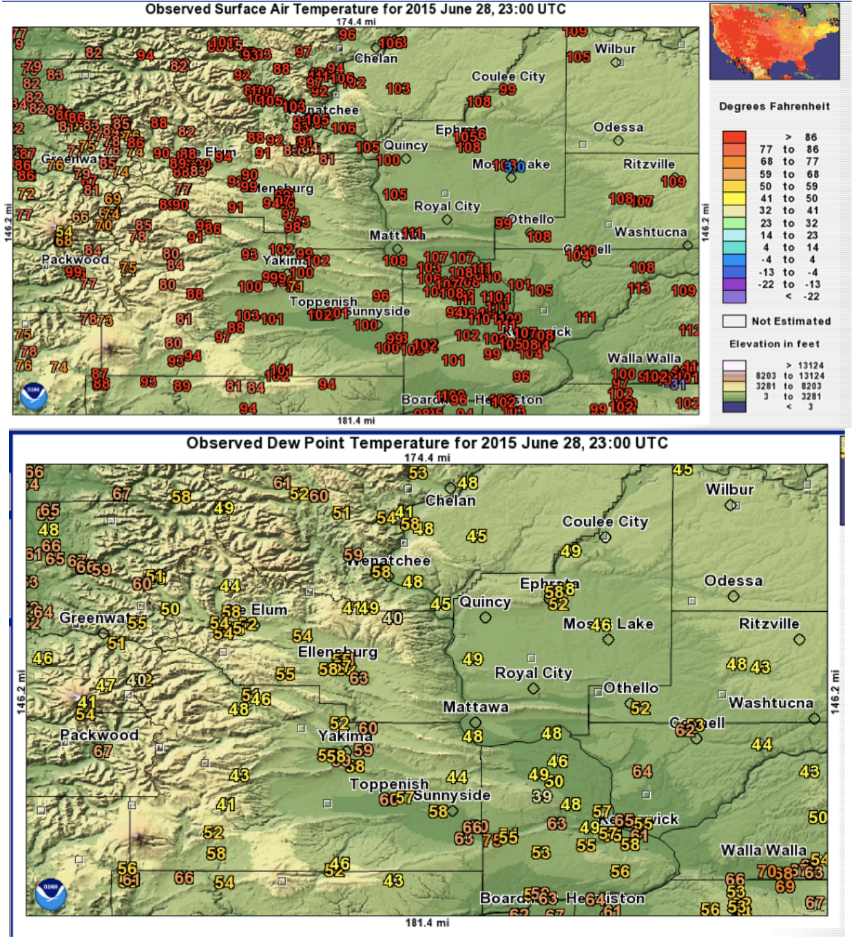 Humidity Variation during Heat Waves in WA State